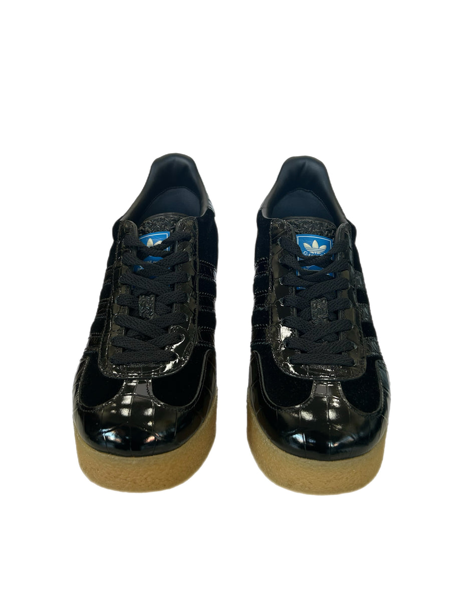 GUCCI x ADIDAS - Velvet Croc Embossed Gazelle Wedge Sneakers Sz 38.5 ...