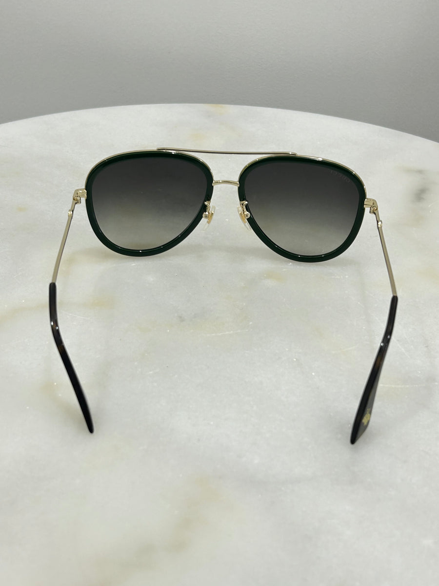 GUCCI - GG0062S Unisex Pilot Frame Sunglasses – Open Vault - Designer ...